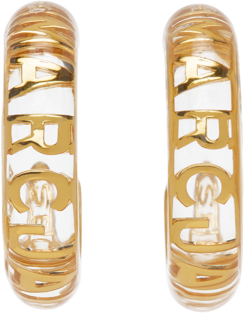 Marc Jacobs Transparent & Gold 'The Monogram Hoops' Earrings Marc Jacobs