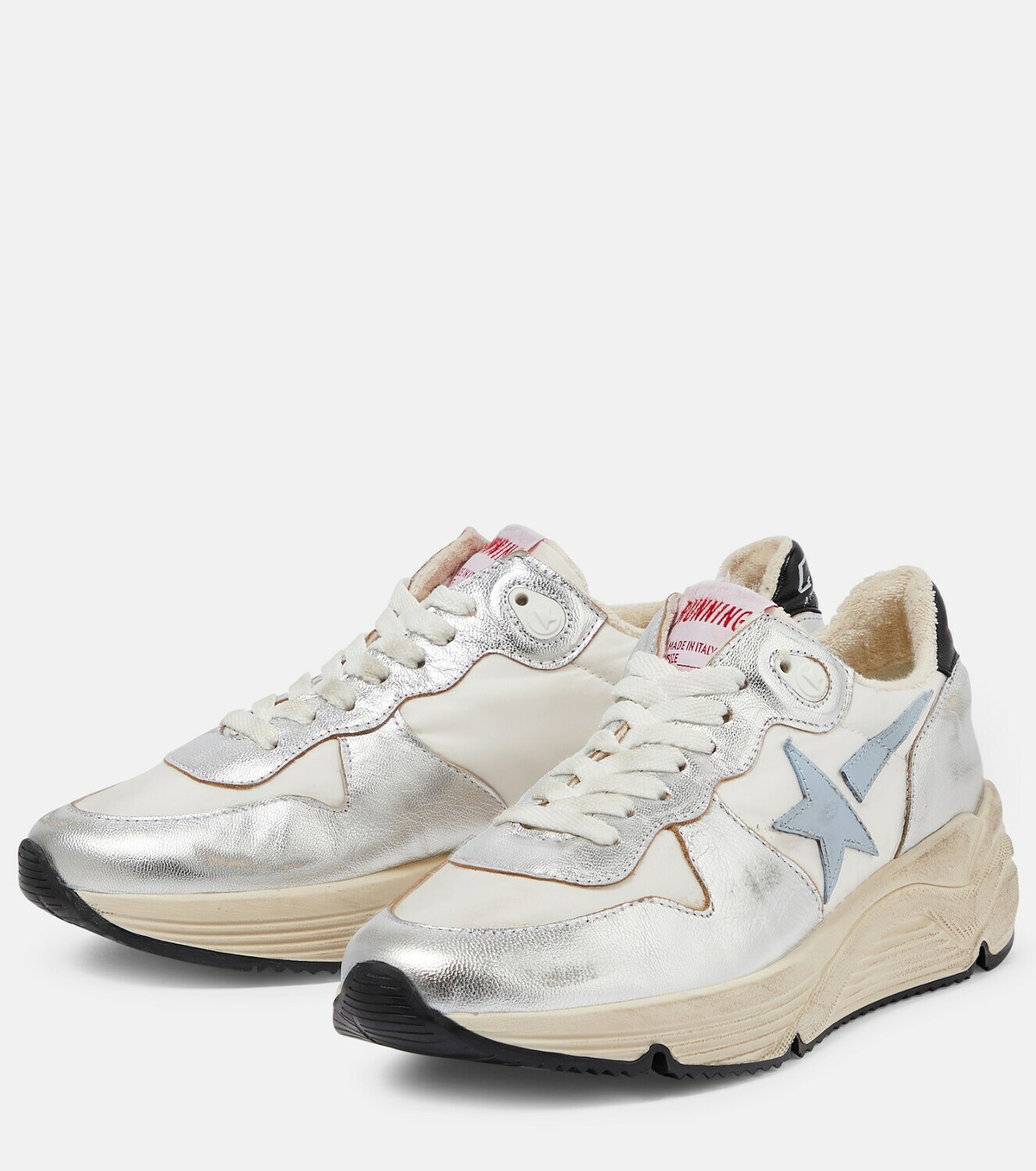 Golden Goose - Running Sole metallic leather sneakers Golden Goose ...