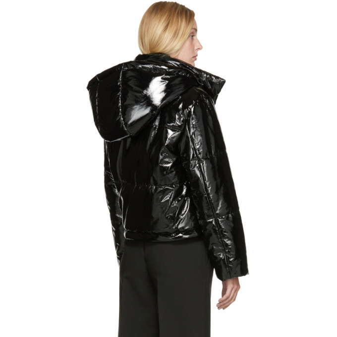 MSGM Black Cropped Bomber Jacket MSGM