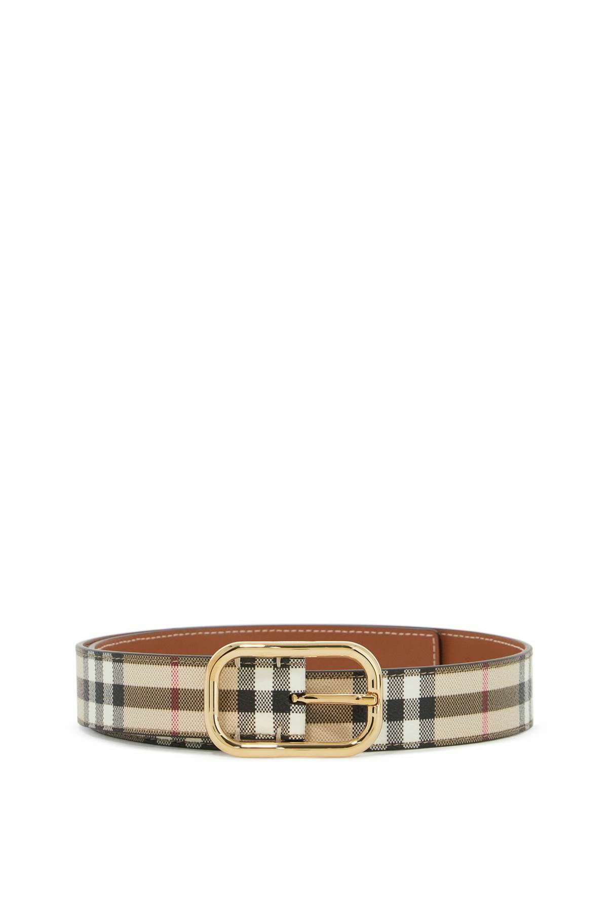 BURBERRY ered fabric belt with coating Beige Burberry