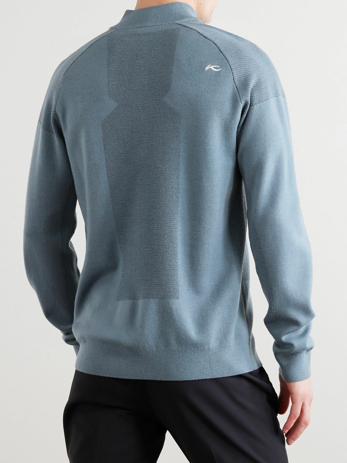 Kjus Golf - Kulum Wool-Blend Half-Zip Mid-Layer - Blue Kjus Golf