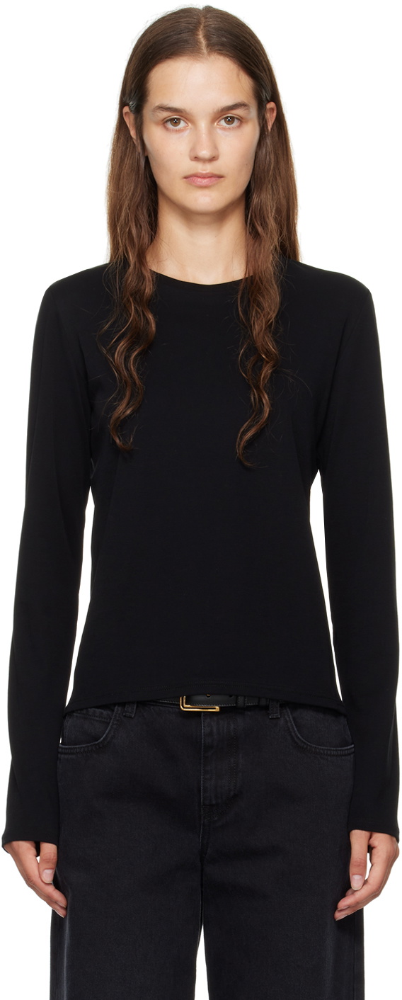 The Row Black Sherman Long Sleeve T-Shirt The Row