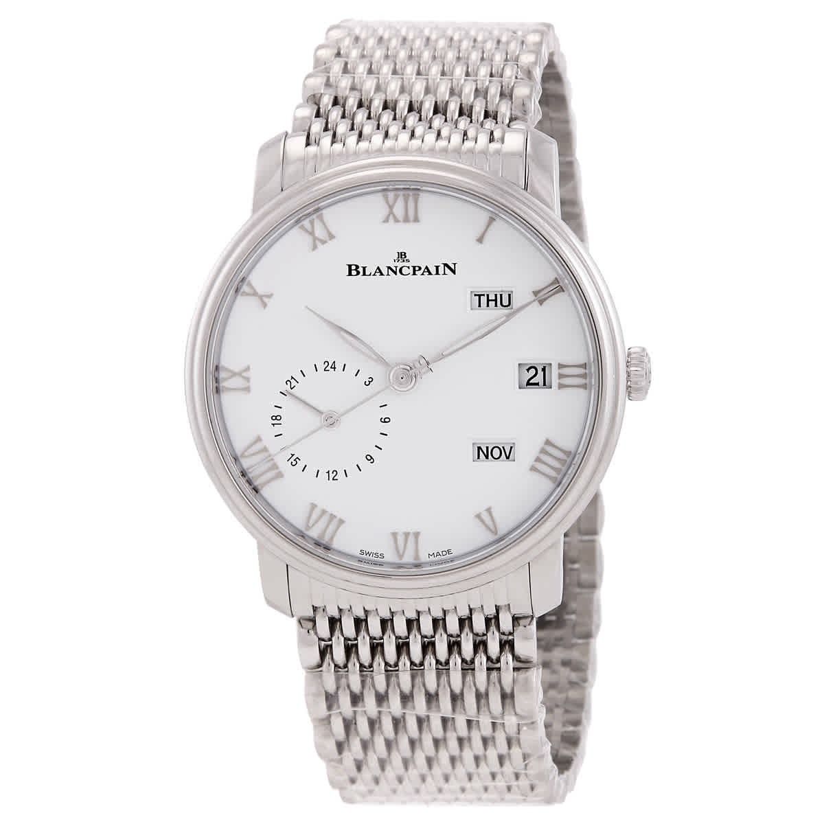 Blancpain Villeret GMT Annual Calendar Automatic White Dial Mens Watch ...