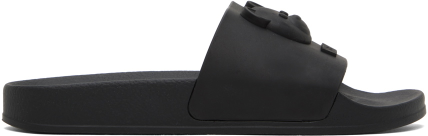 Moschino Black Pool Slides Moschino