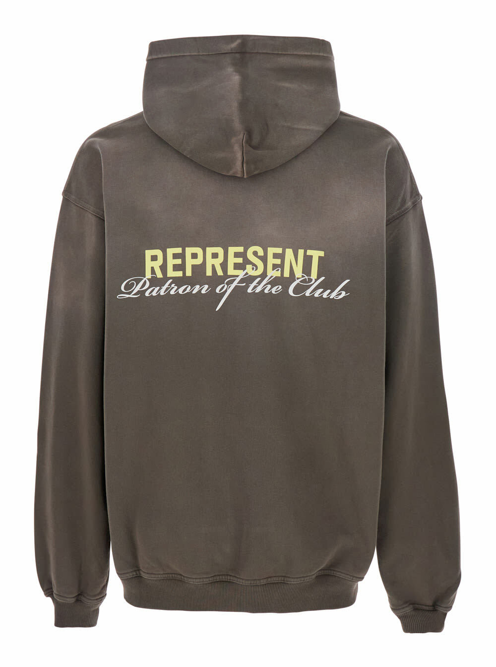 REPRESENT patron Of The Club Olive Green Hoodie With Front And Back ...