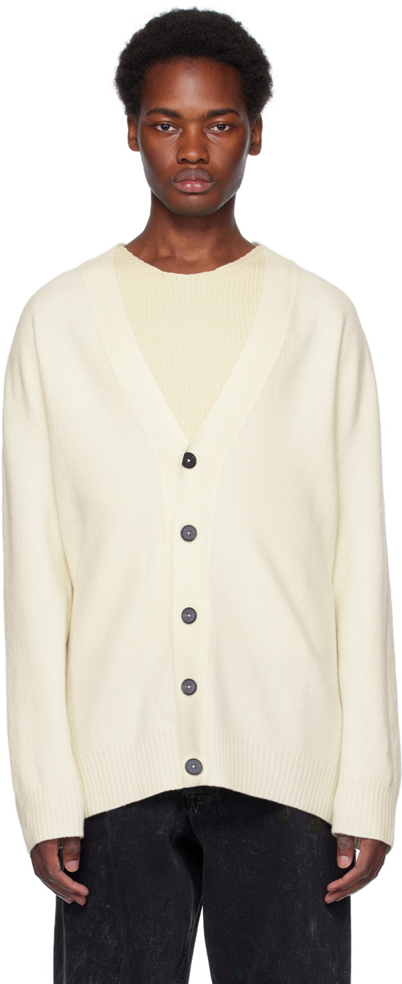 Jil Sander Off-White Button Cardigan Jil Sander