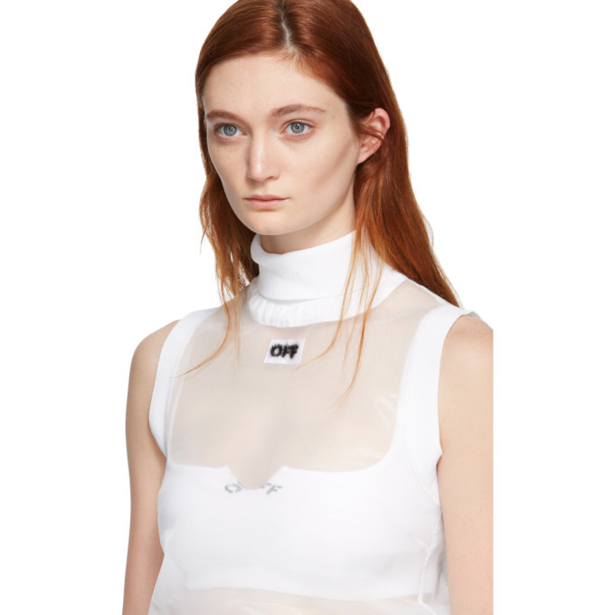 Off-White White Cropped Tank Top Off-White