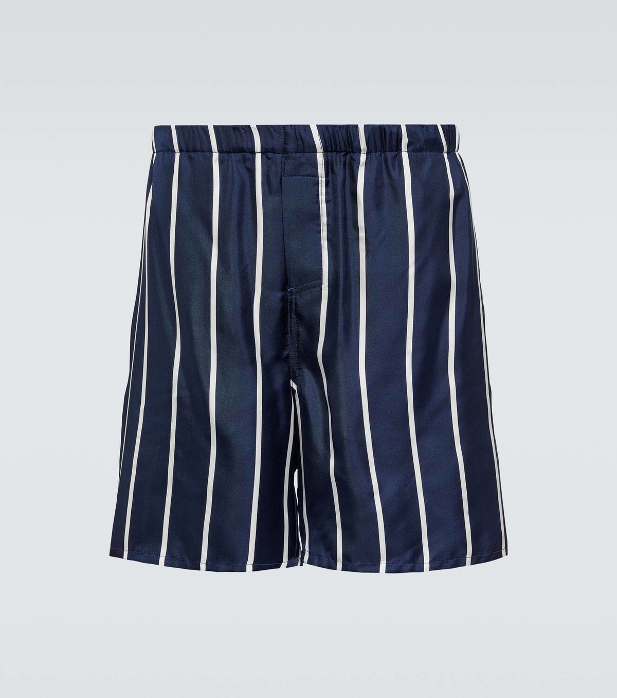 Ami Paris Striped silk shorts AMI