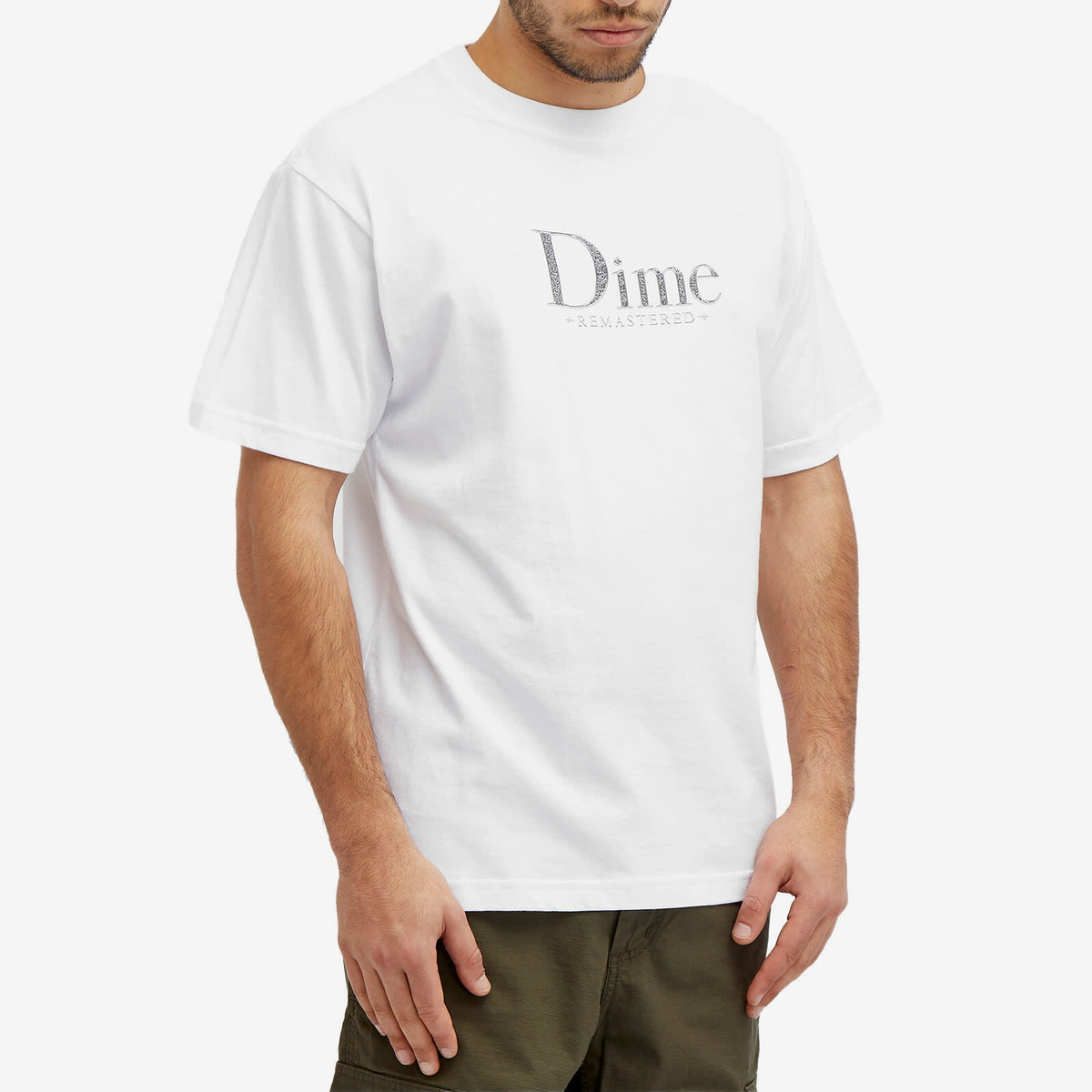 Dime Men's Classic Remastered T-Shirt in White Dime