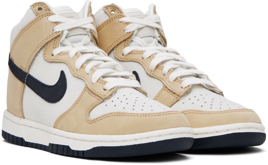 Nike Gray & Beige Dunk High Premium Sneakers Nike