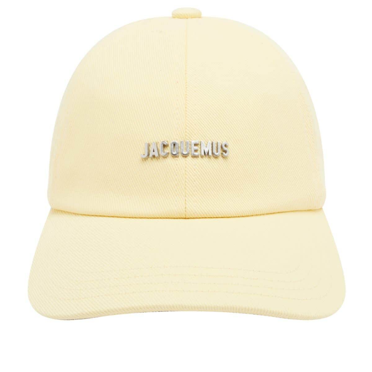 Jacquemus Men's Cotton Logo Cap in Pale Yellow Jacquemus