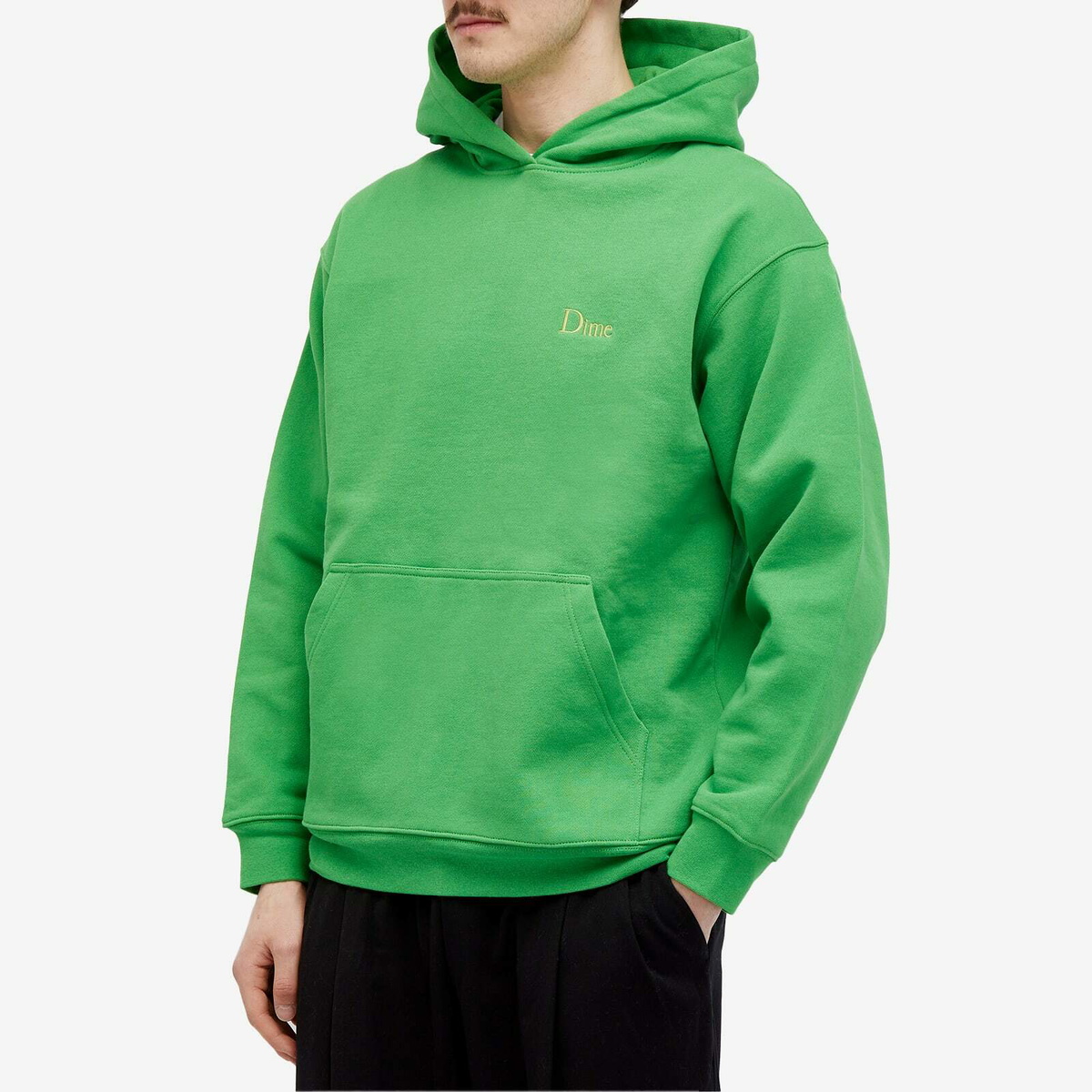 Dime Men's Classic Small Logo Hoodie in Kelly Green Dime