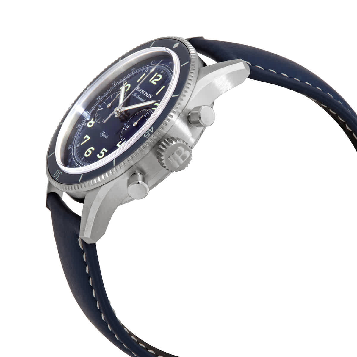 Blancpain Air Command Chronograph Automatic Blue Dial Mens Watch AC02 ...