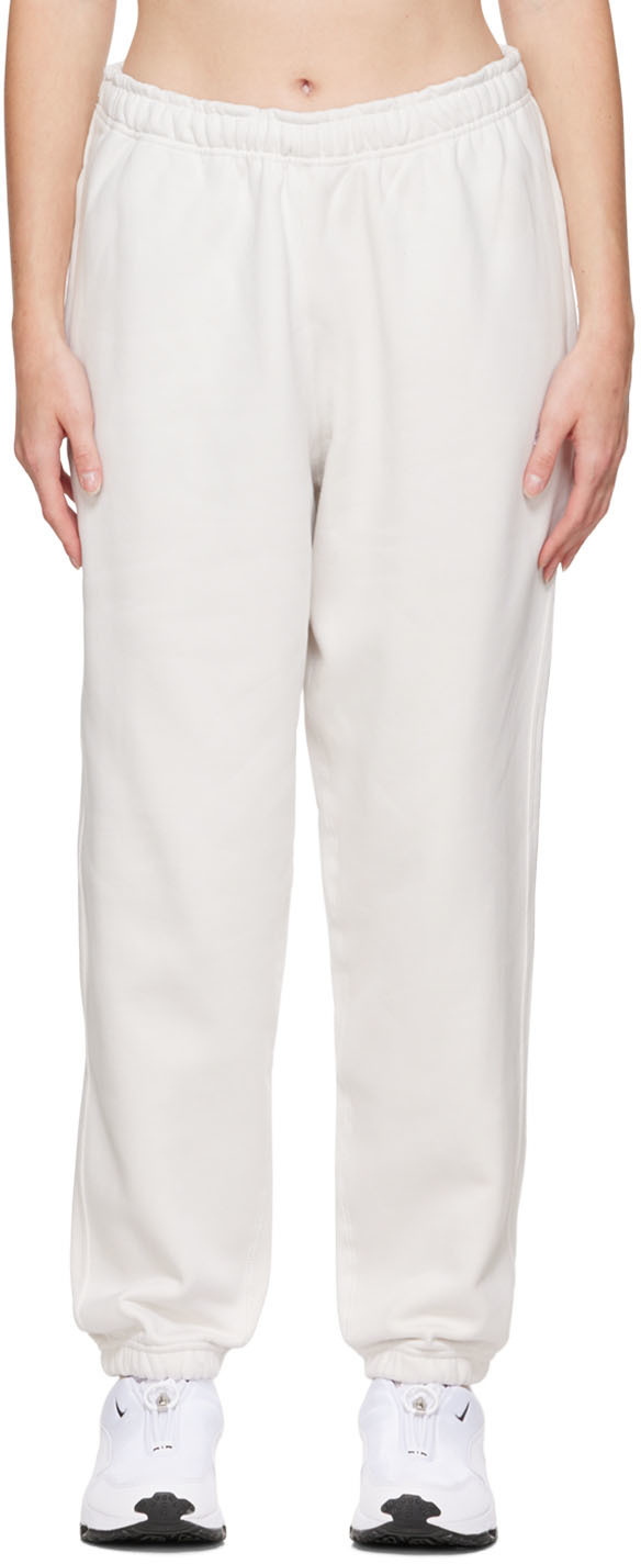 Nike White Solo Swoosh Lounge Pants Nike