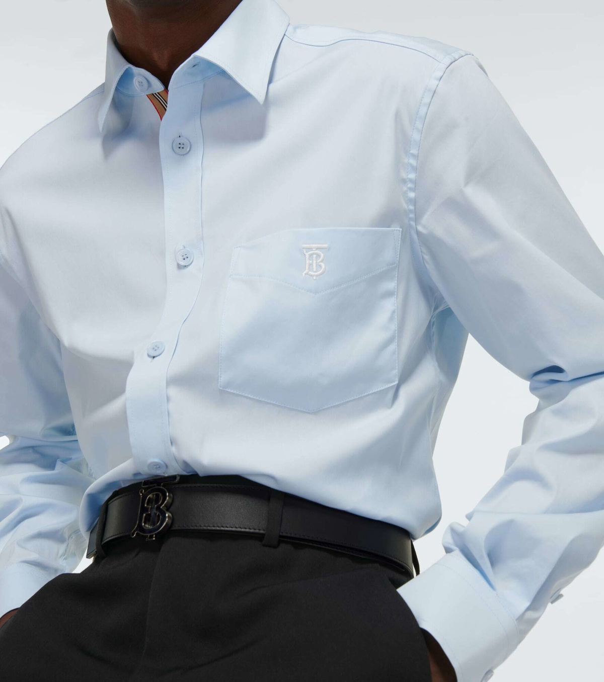 Burberry - Monogrammed leather belt Burberry