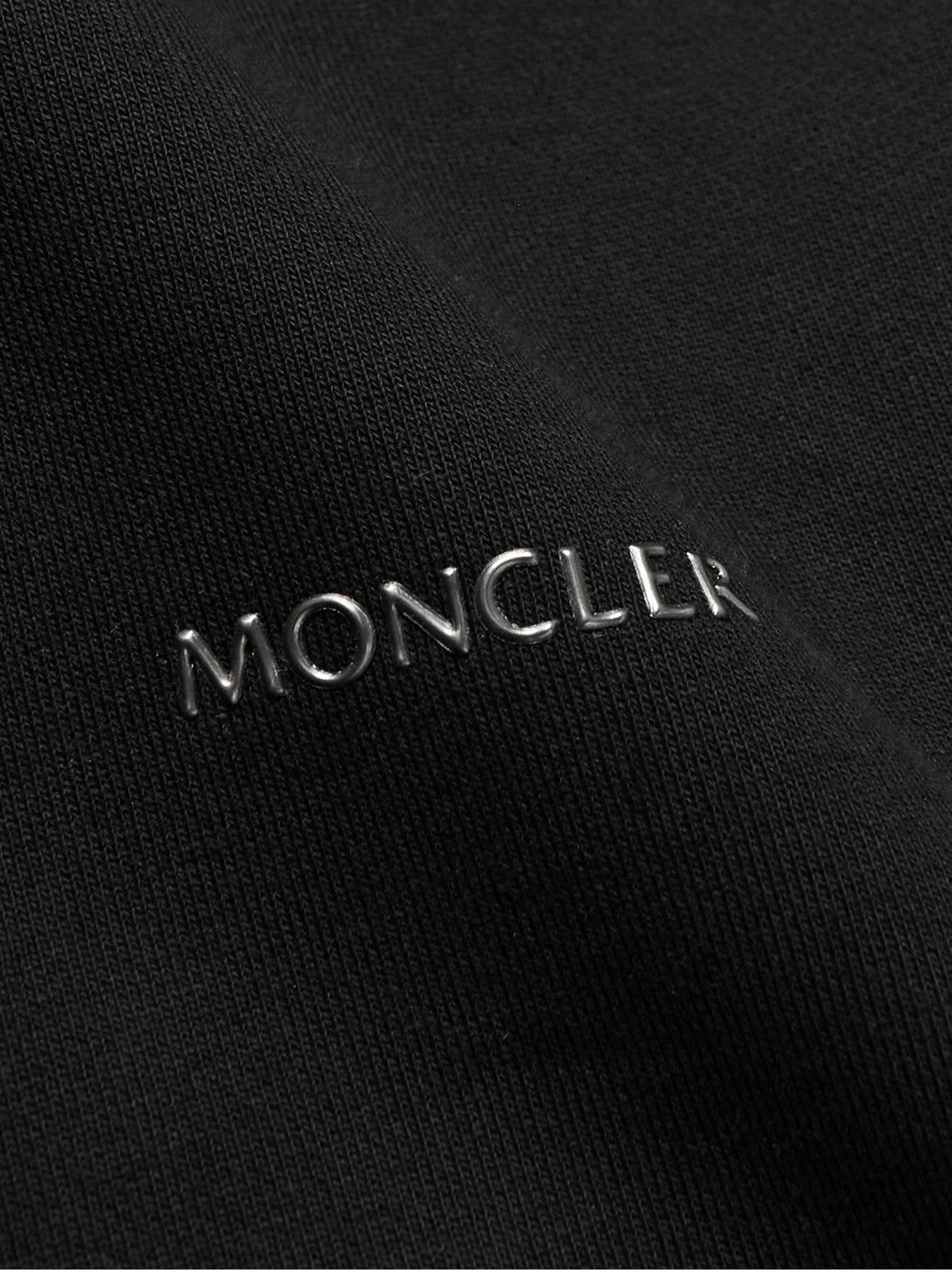 Moncler - Logo-Appliquéd Cotton-Jersey Sweatshirt - Black Moncler