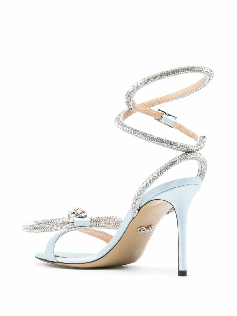MACH & MACH - Double Bow Satin High Heel Sandals MACH & MACH