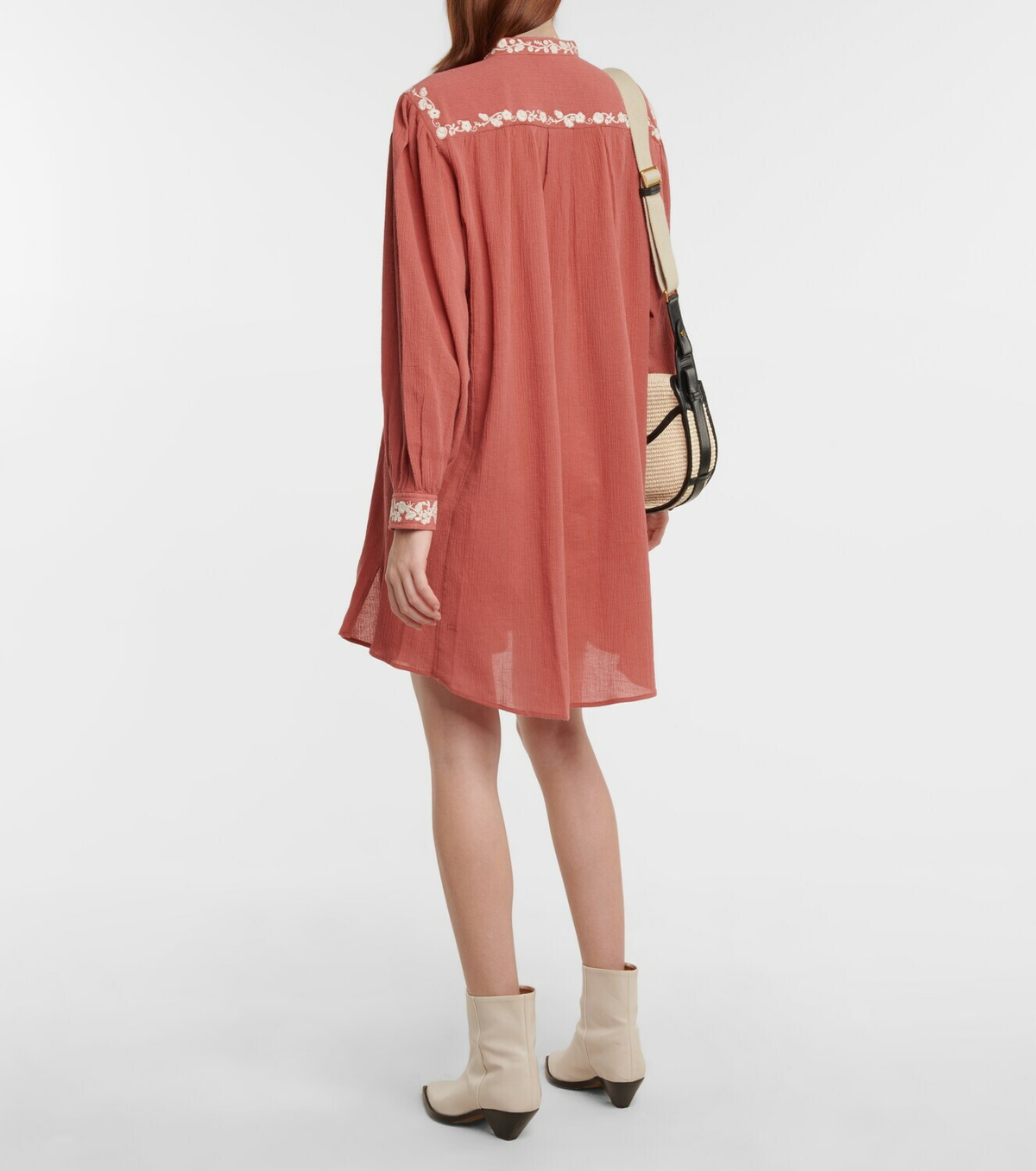 Marant Etoile Gena embroidered cotton minidress Isabel Marant Etoile