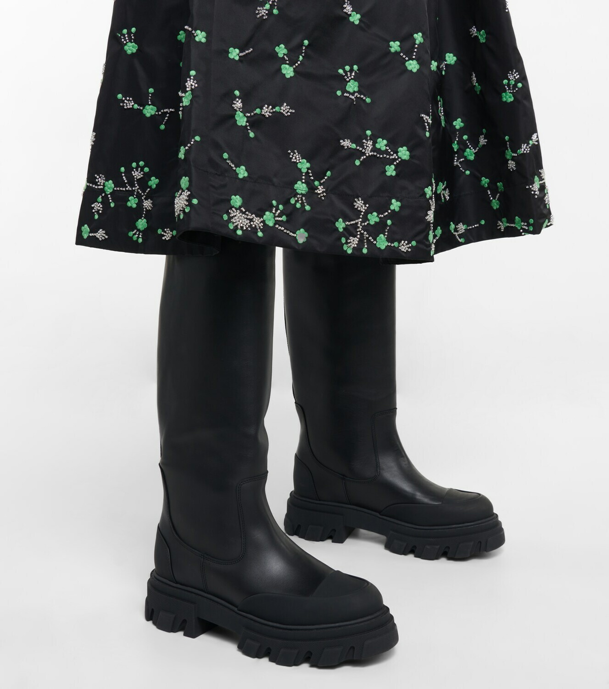 Ganni - Knee-high leather boots GANNI