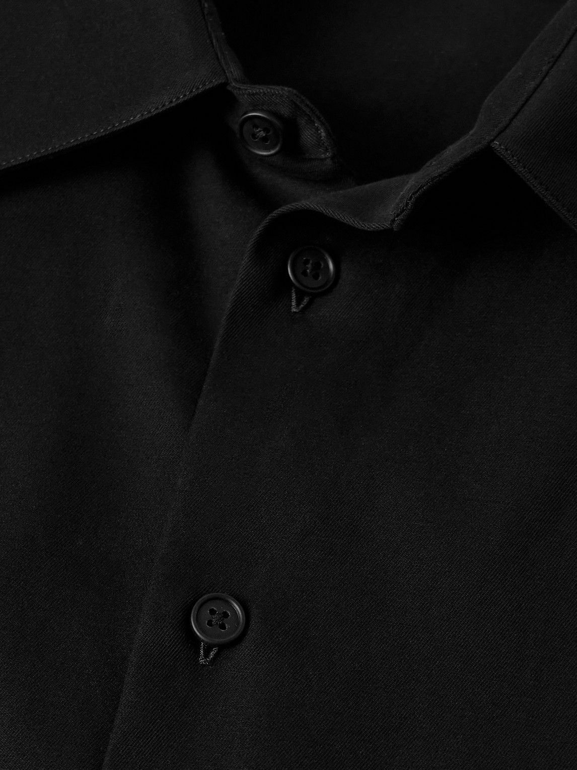 The Row - Lukre Oversized Cotton and Cashmere-Blend Twill Shirt - Black The Row