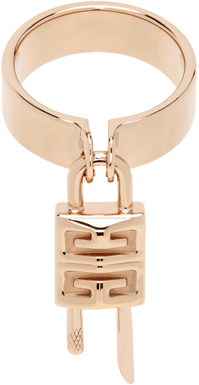 Givenchy Rose Gold Lock Ring Givenchy