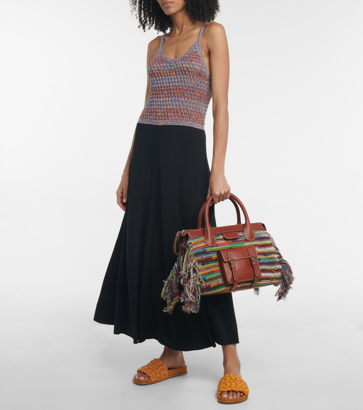 Chloe - Edith Medium cashmere and leather tote Chloe