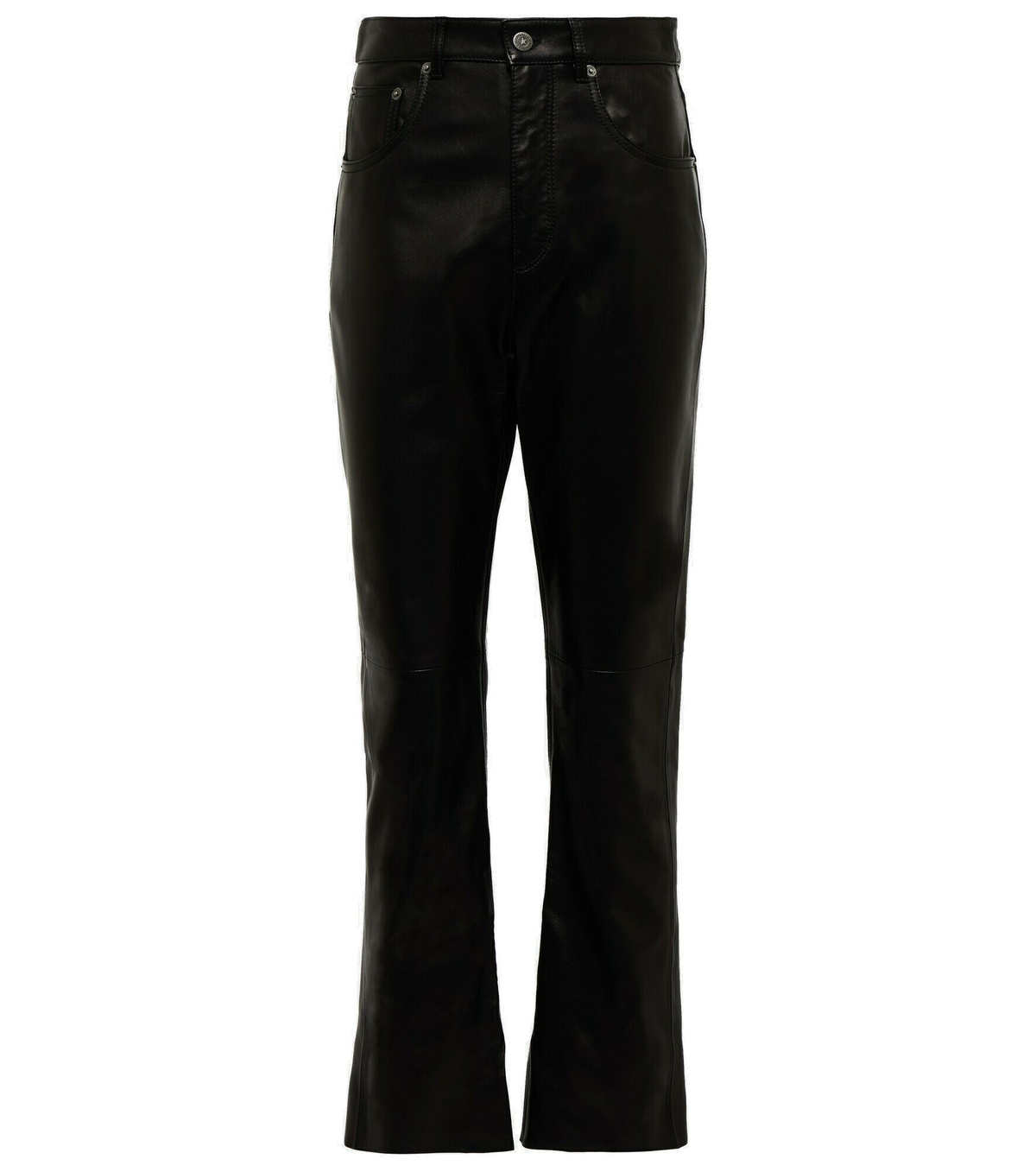 Golden Goose - High-rise leather flared pants Golden Goose Deluxe Brand