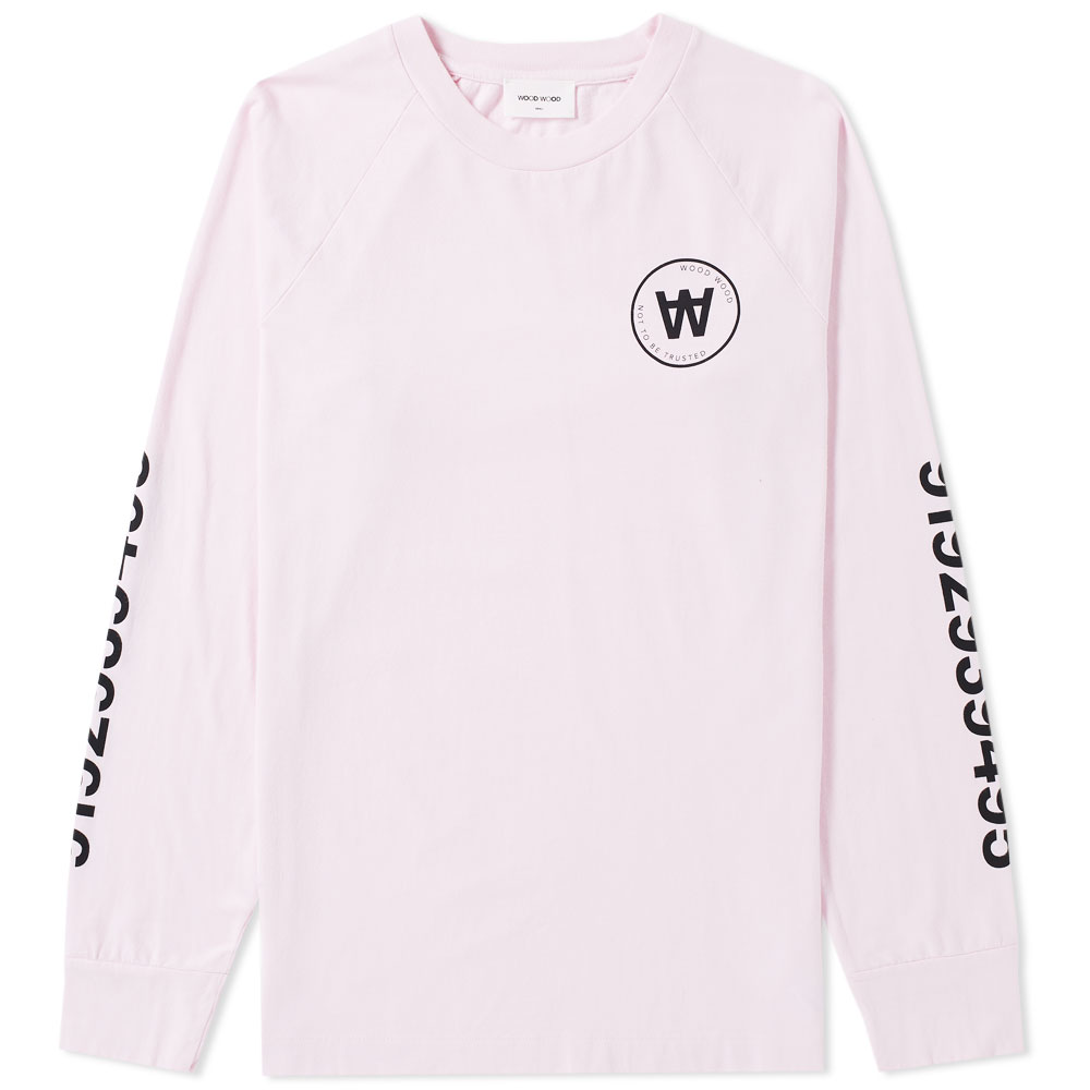 Wood Wood Long Sleeve Han Circle Logo Tee Wood Wood
