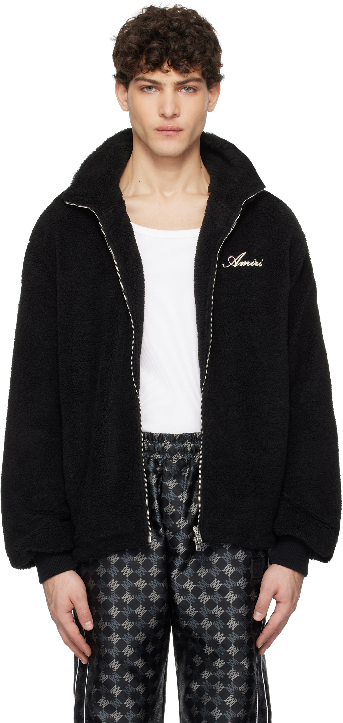 AMIRI Black Bones Fleece Jacket Amiri