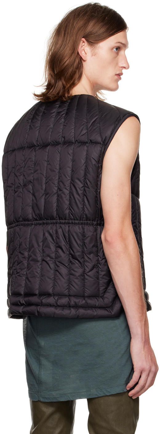 Rick Owens Black Down Cargo Vest Rick Owens