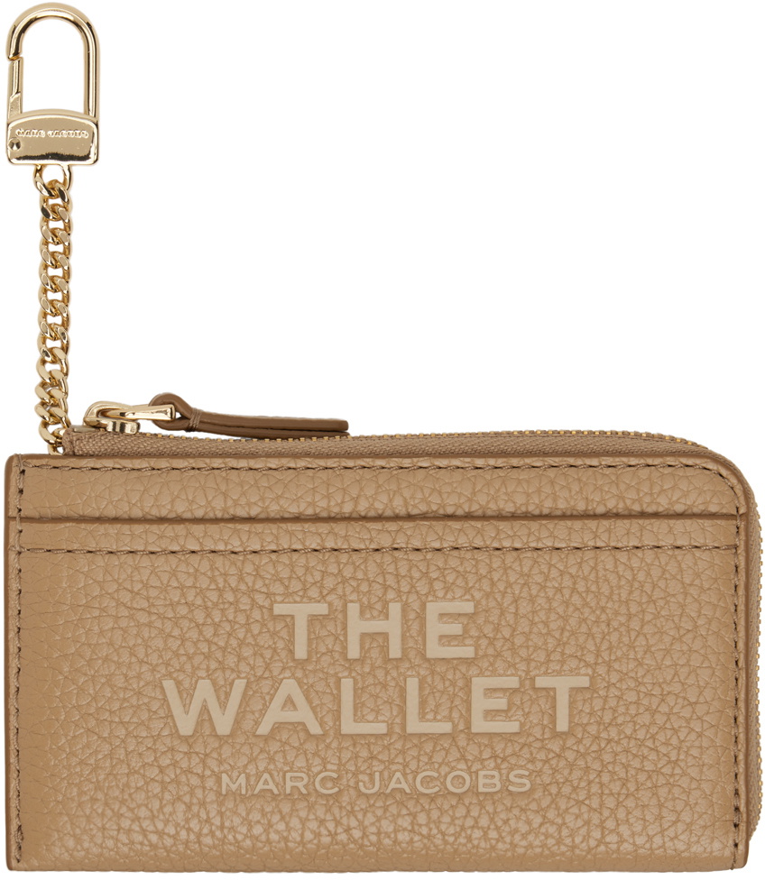 Marc Jacobs Beige 'The Leather Top Zip Multi' Wallet Marc Jacobs