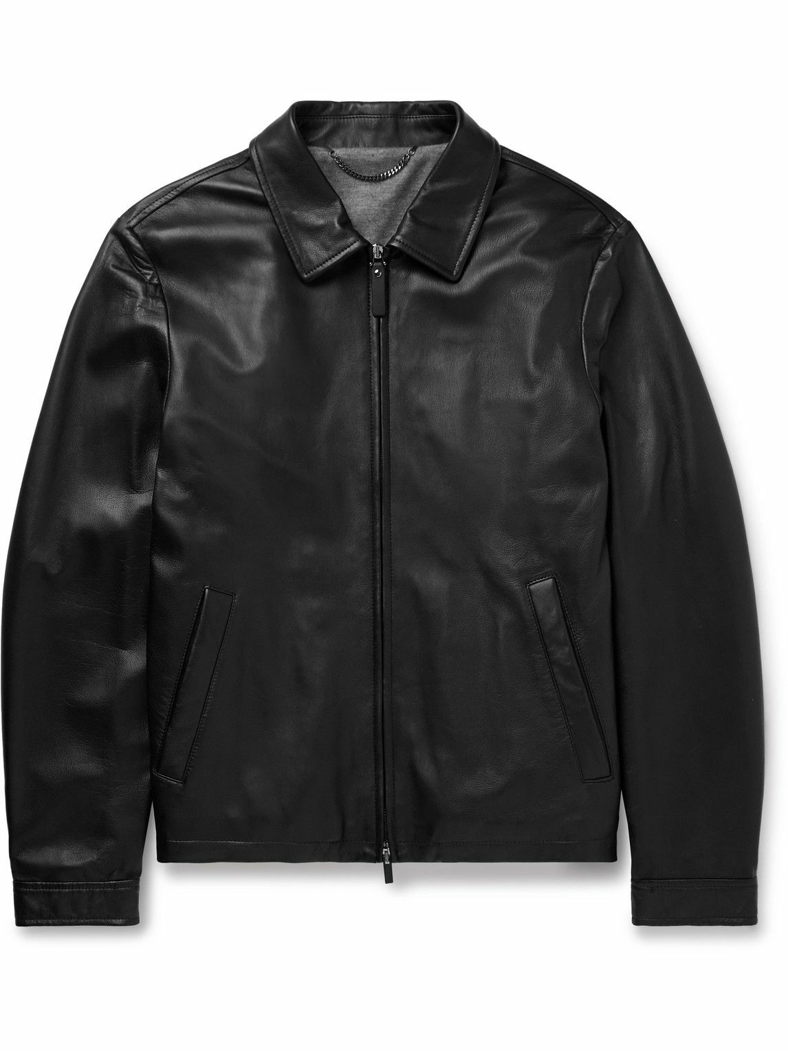 Canali - Leather Jacket - Black Canali