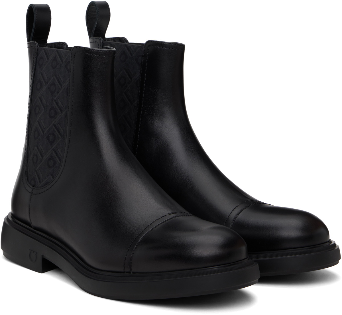 Ferragamo Black Beat Camden Chelsea Boots Salvatore Ferragamo
