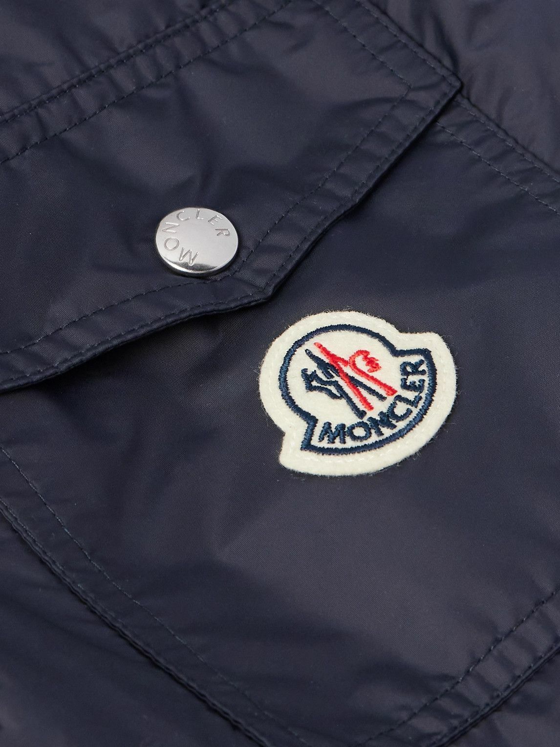 Moncler - Etiache Logo-Appliqued Shell Hooded Jacket - Blue Moncler