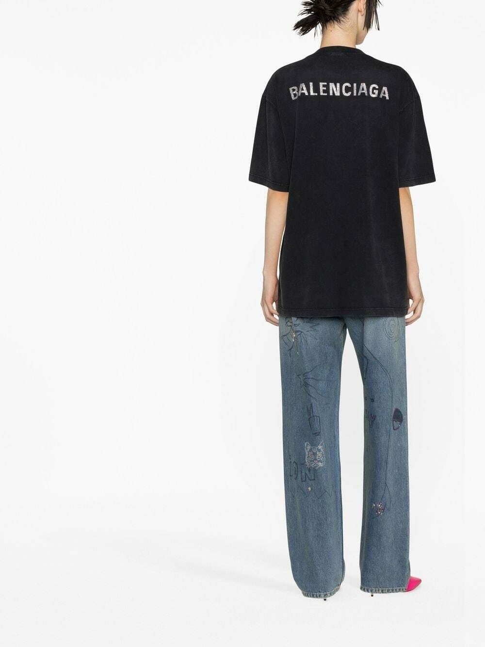 BALENCIAGA - Logo Cotton T-shirt Balenciaga