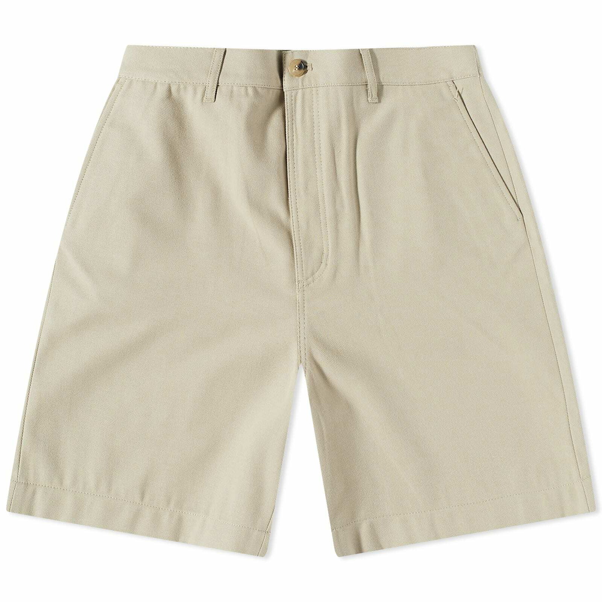 Acne Studios Men's Ringa Twill Pink Label Short in Hazel Beige Acne Studios