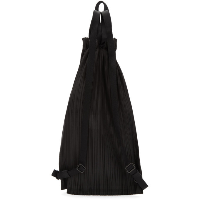 Pleats Please Issey Miyake Black Pleated Lightweight Backpack Pleats ...