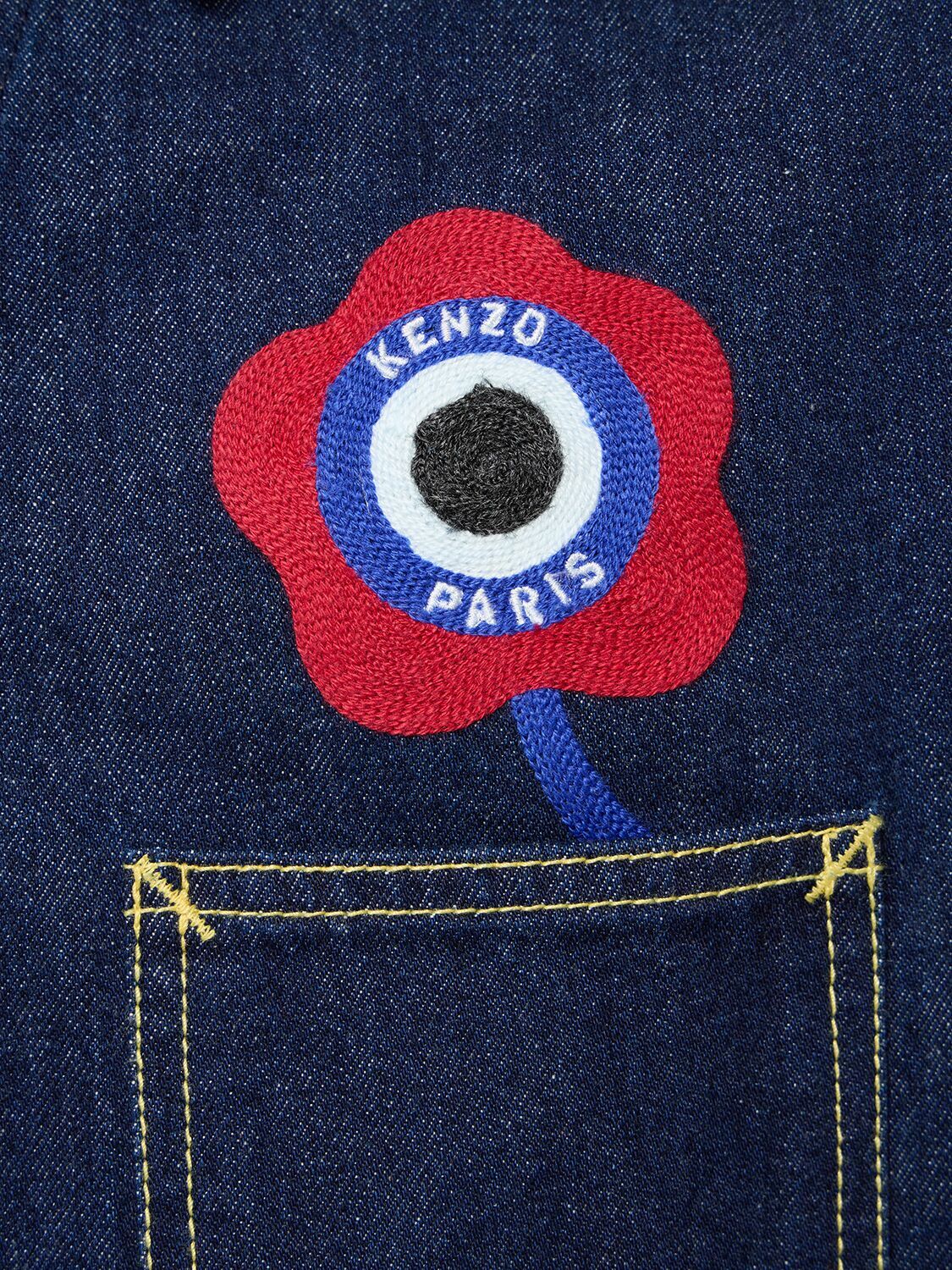 KENZO PARIS - Target Cotton Denim Jacket Kenzo