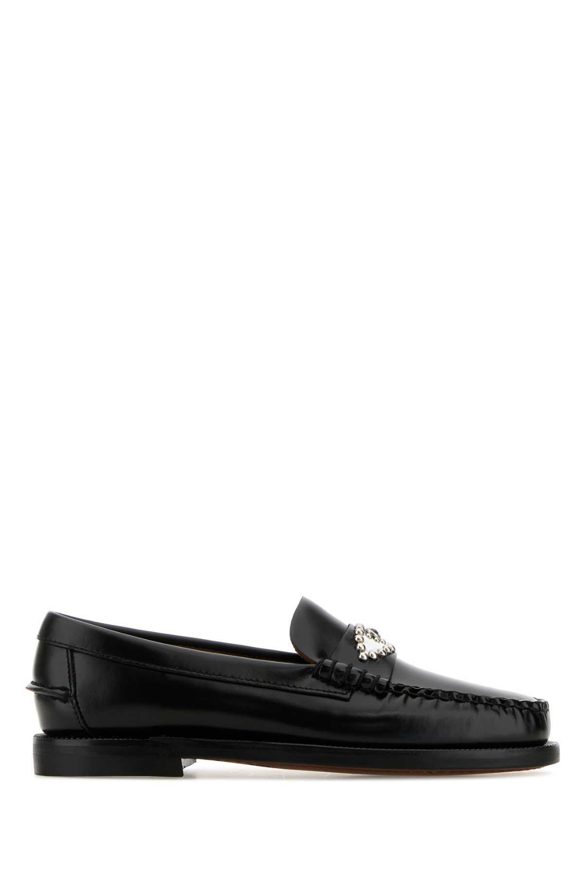 Sebago Black Leather Classic Dan Eye Loafers Sebago