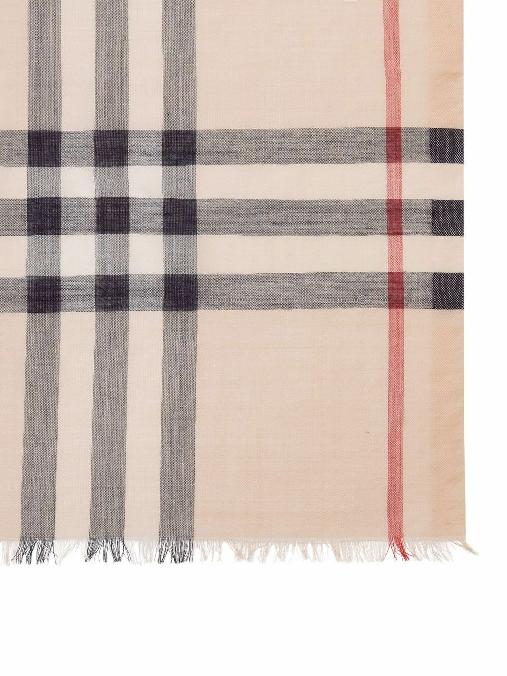 BURBERRY - Giant Check Wool And Silk Blend Scarf Burberry