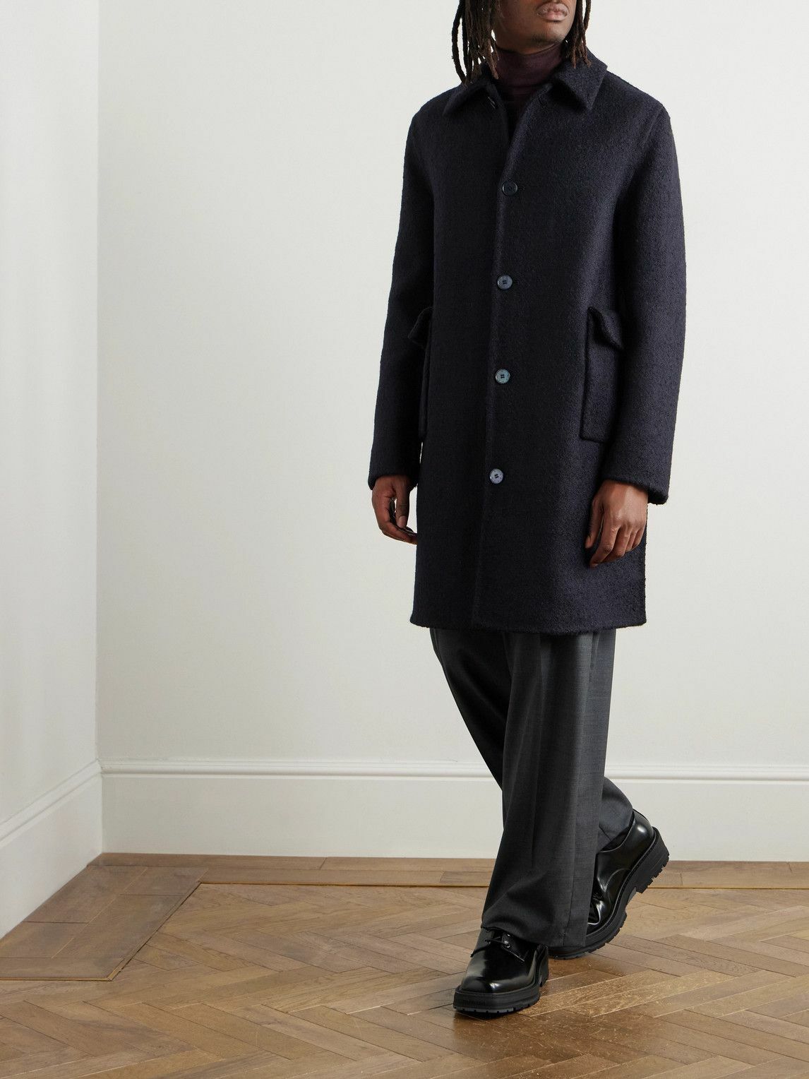 Givenchy - Double-Faced Wool-Blend Coat - Blue Givenchy