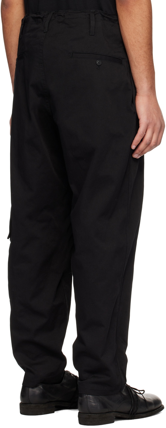 Y's For Men Black Drawstring Cargo Pants Y's For Men