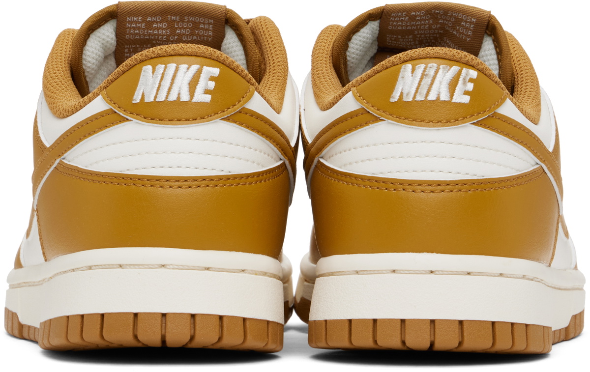 Nike White & Brown Dunk Low Retro Sneakers Nike