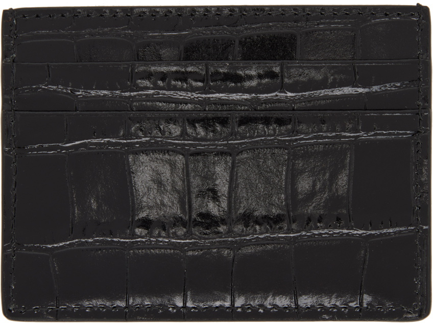 Burberry Black Croc Card Holder Burberry