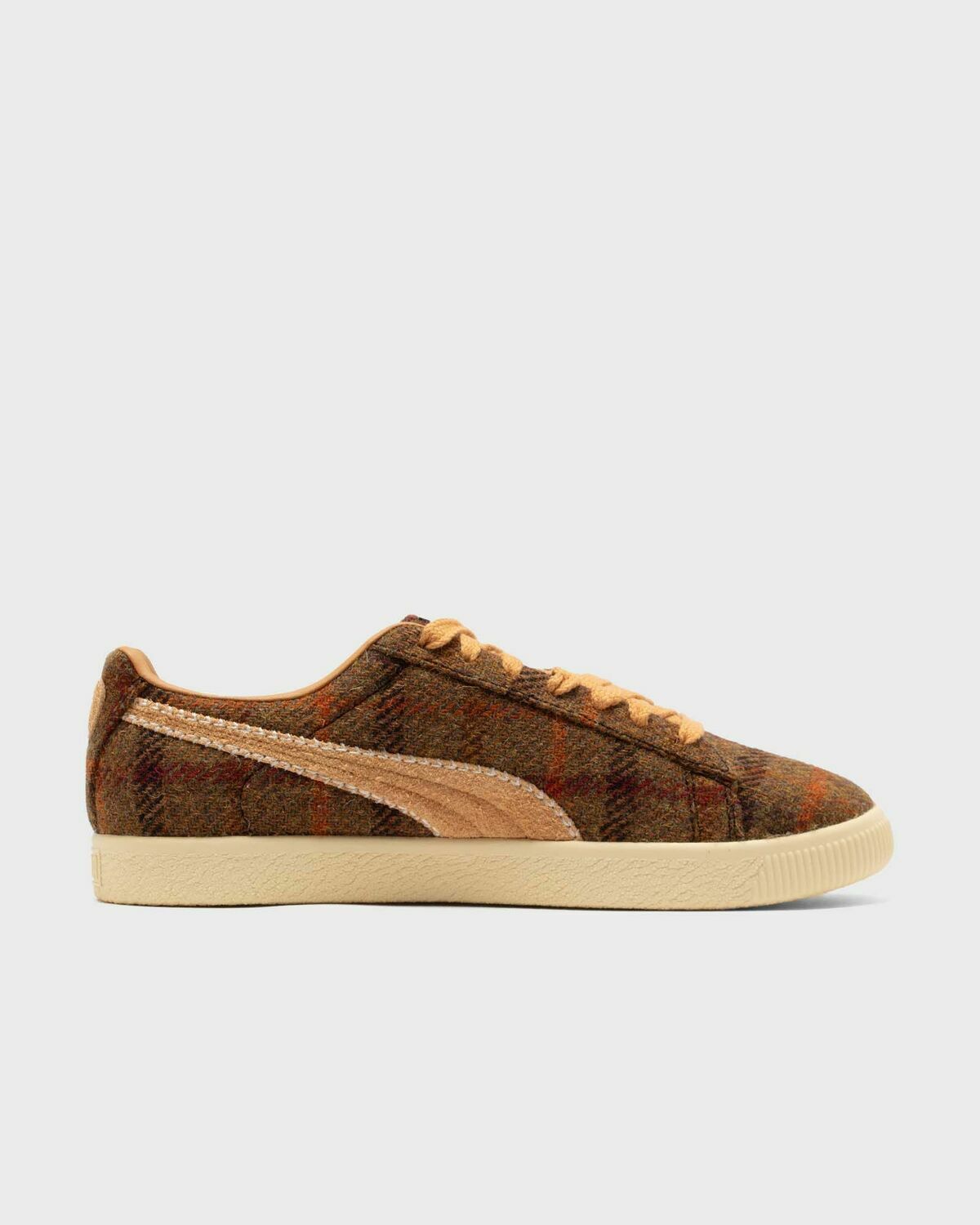 Puma Clyde Harris Tweed Brown Mens Lowtop Puma