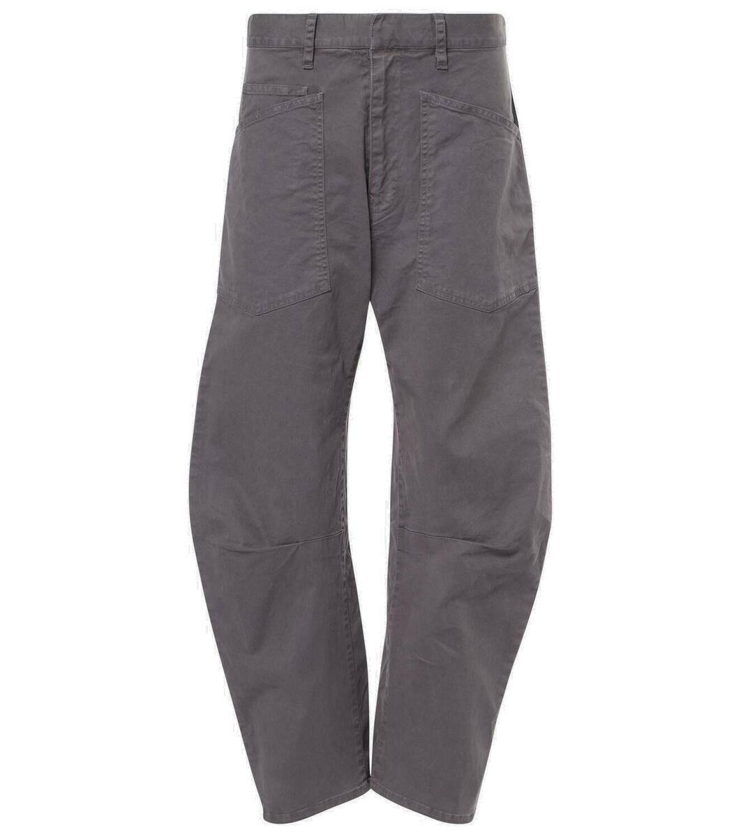 Nili Lotan Shon cotton twill barrel-leg pants Nili Lotan