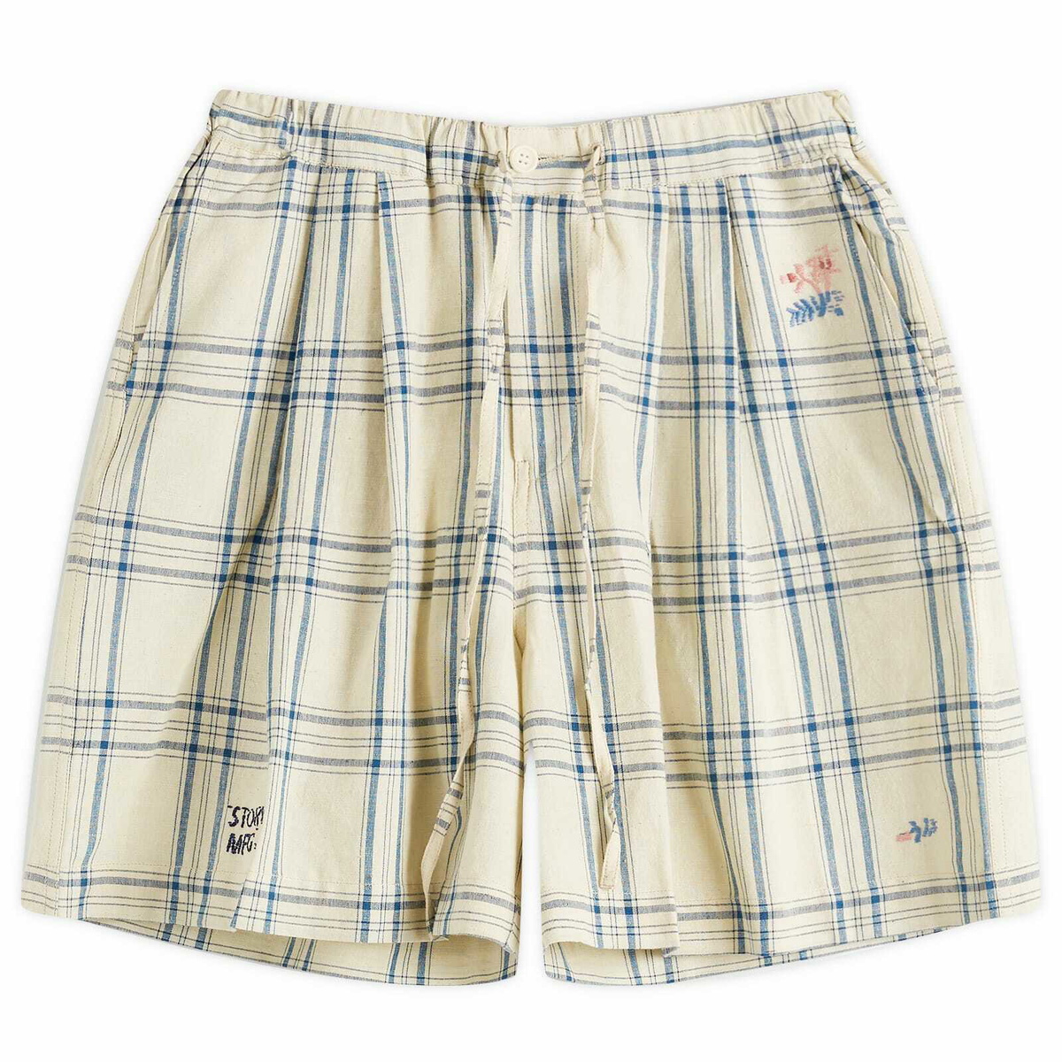 Story mfg. Women's Bridge Shorts in French Gingham Interrupted Story Mfg.