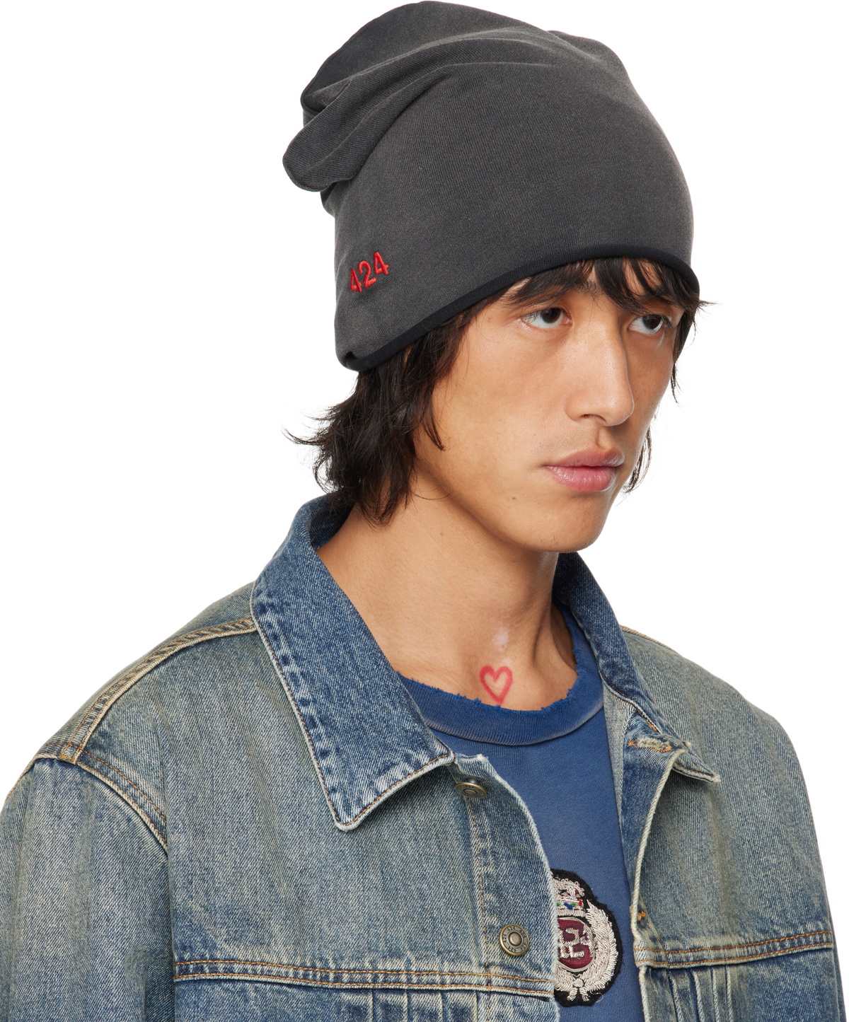 424 Gray Jersey Beanie 424
