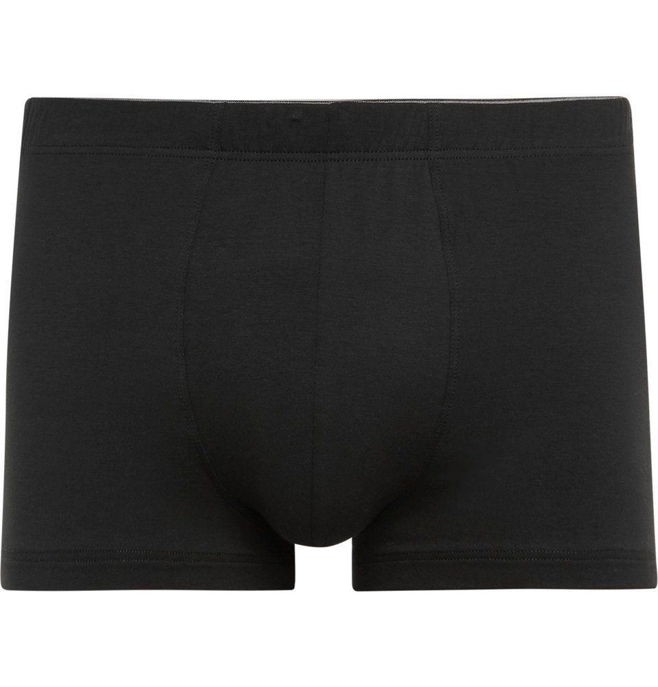 Hanro - Superior Stretch-Cotton Boxer Briefs - Men - Black Hanro