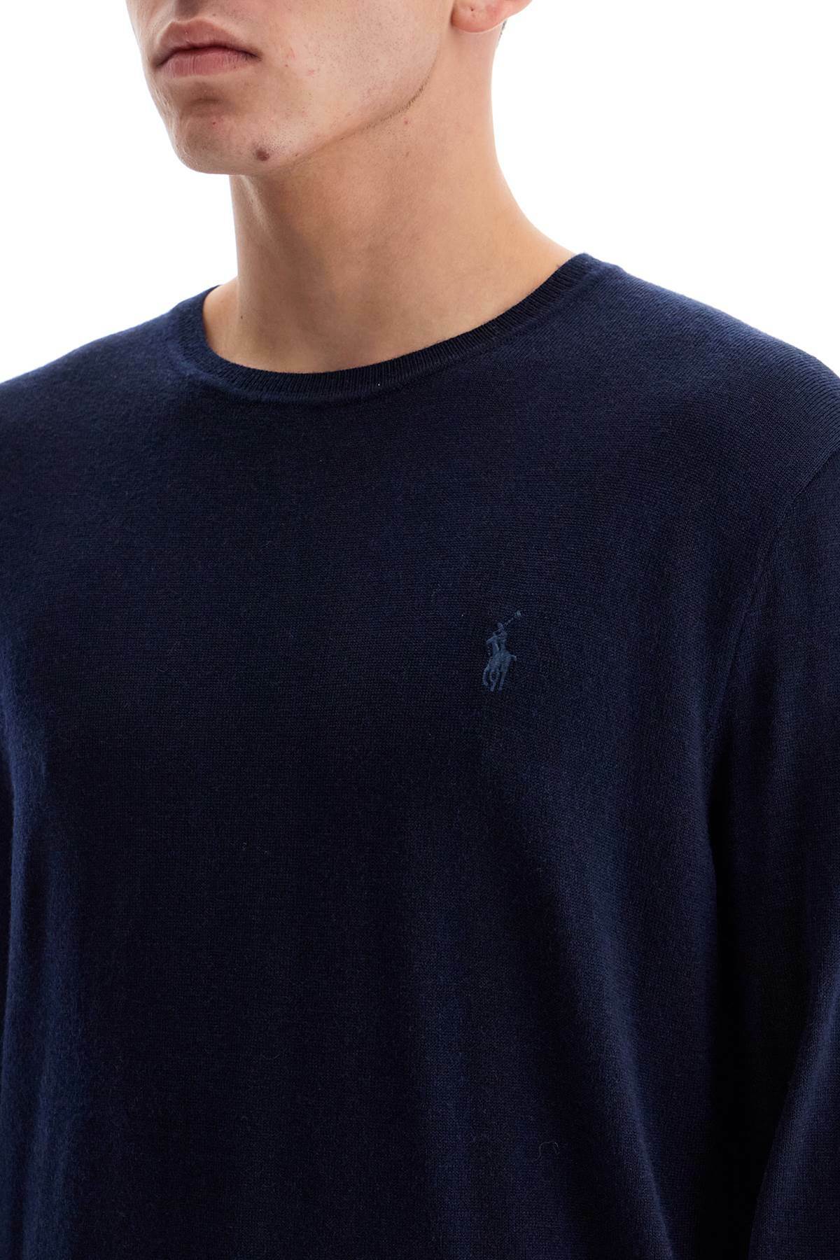POLO RALPH LAUREN crewneck pullover with embroidered Blue Polo Ralph Lauren